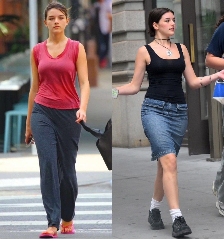 Tạm biệt chiếc quần của mẹ, Suri Cruise cứ diện các thiết kế mang màu ...